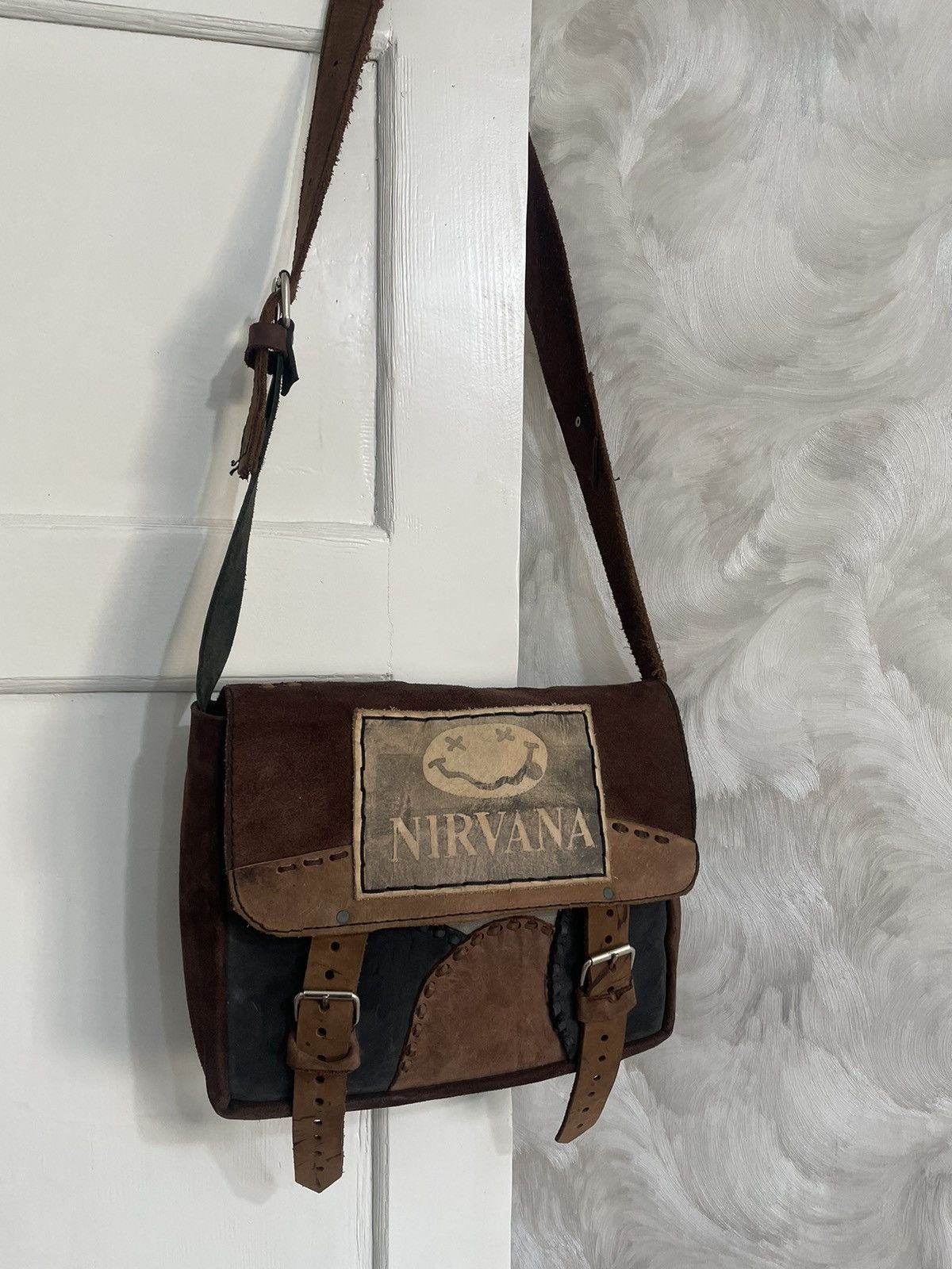 Japanese Brand × Nirvana × Vintage Vintage Leather Handmade Nirvana ...