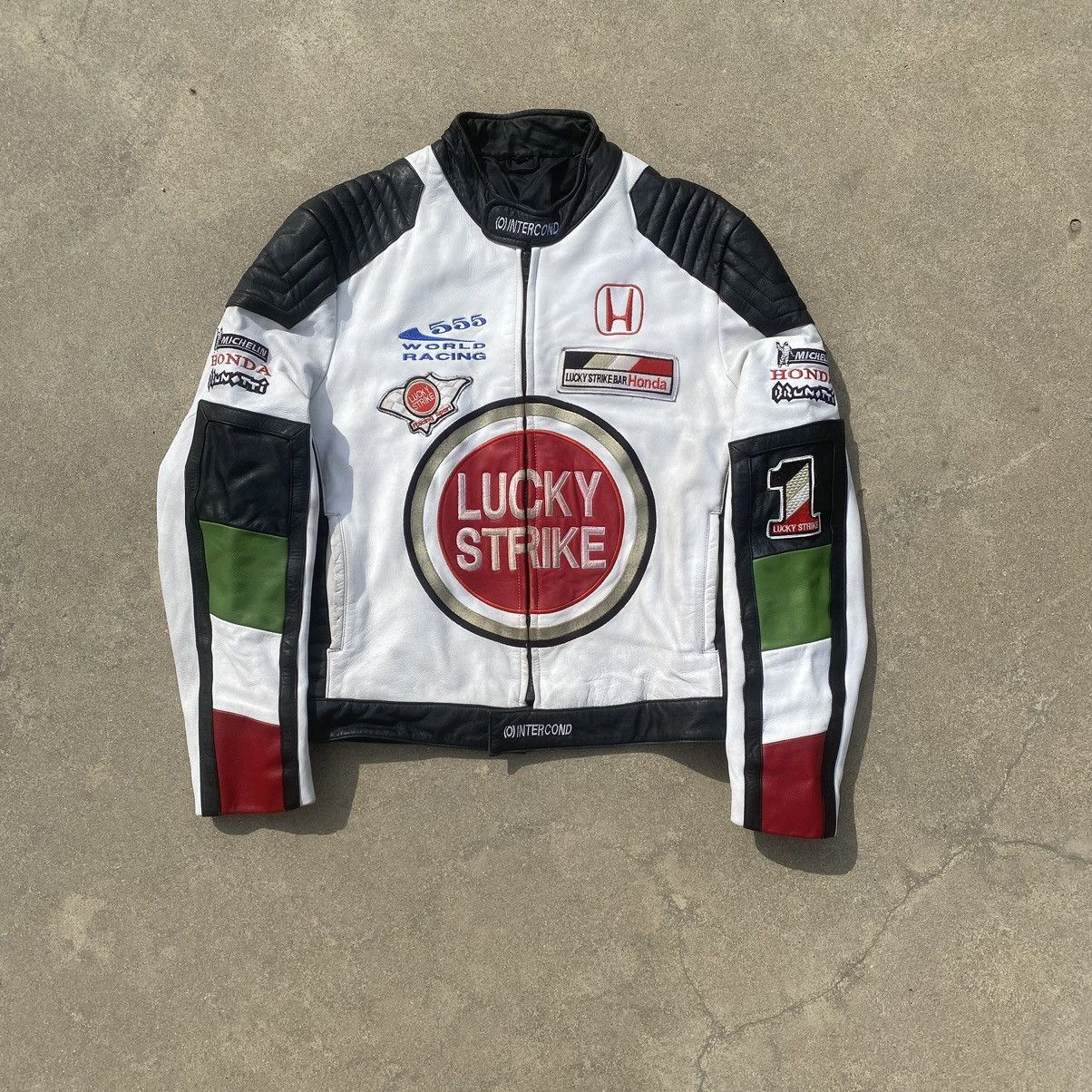 Vintage Lucky Strike Honda Leather jacket Vintage Racing F1 Formula1 ...