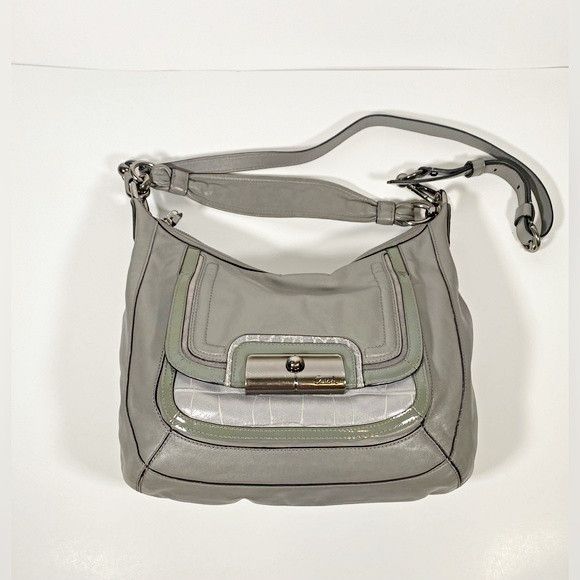 Coach Coach Kristin Grey Leather Alligator Hobo Crossbody Bag | Grailed