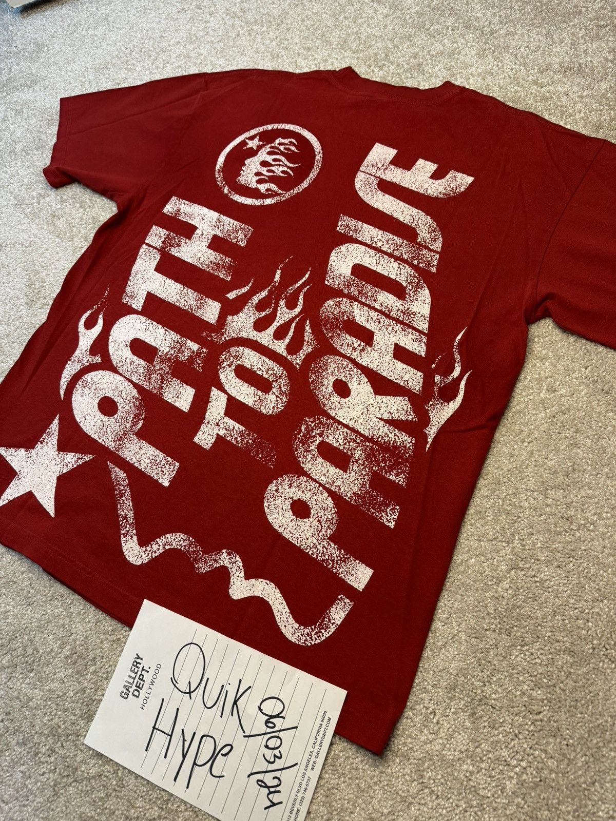 HELLSTAR Hellstar Jesus emblem tee red | Grailed