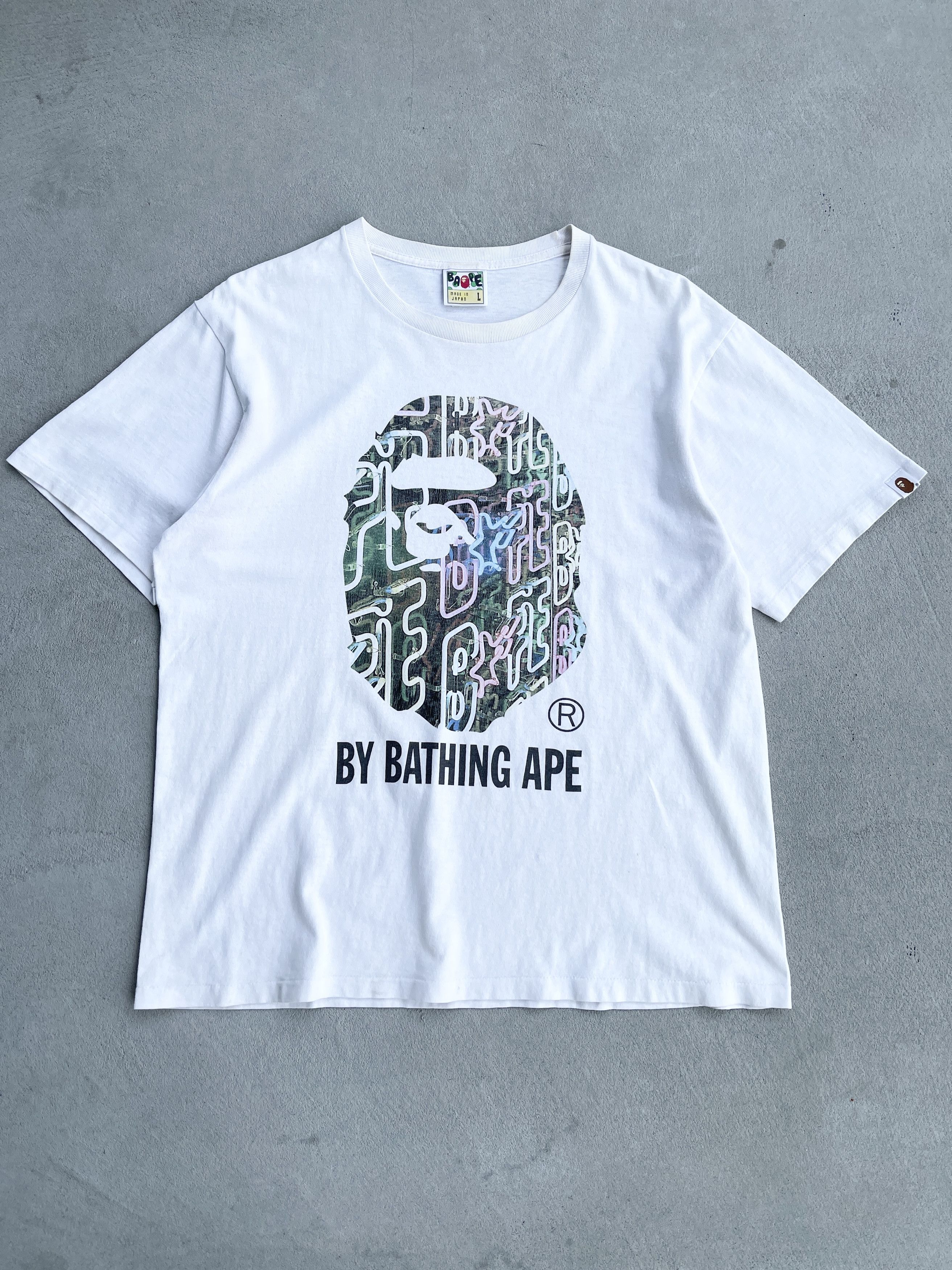 Bape Bape Neon Lights Bapesta Ape Head Tee | Grailed