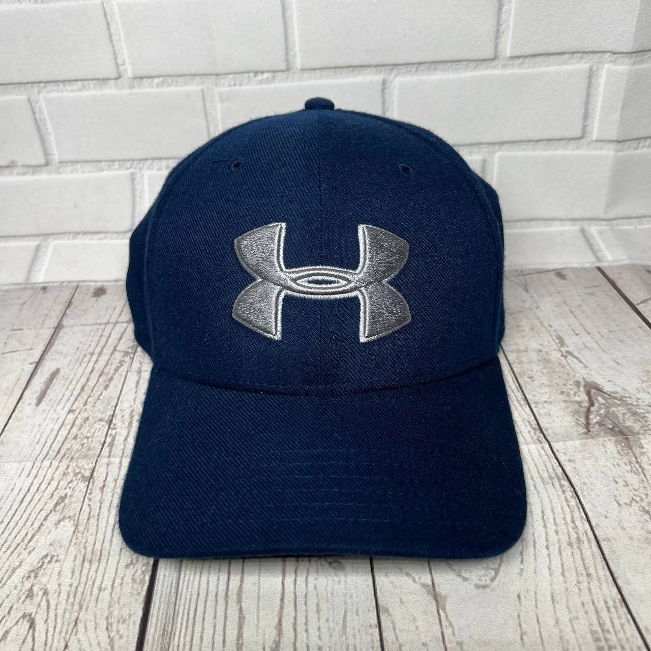 Under Armour Under Armour Logo M/L Hat Stretch Fitted Cap Blue Men ...