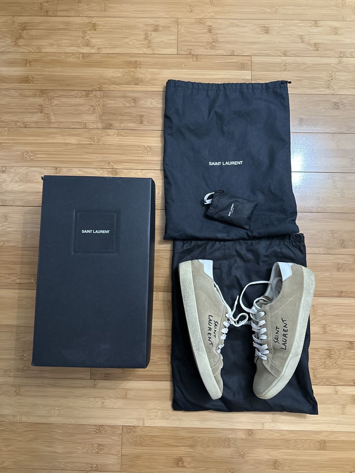 Yves Saint Laurent SAINT LAURENT SL-06 SIGNATURE DISTRESSED SNEAKER ...