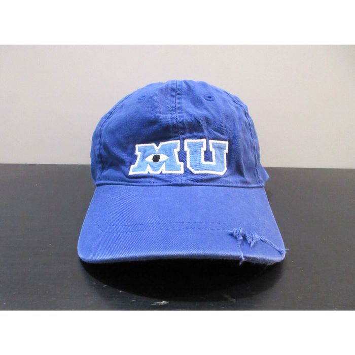 Disney Monsters Inc Hat Cap Strap Back Blue MU Logo Disney World Magic ...