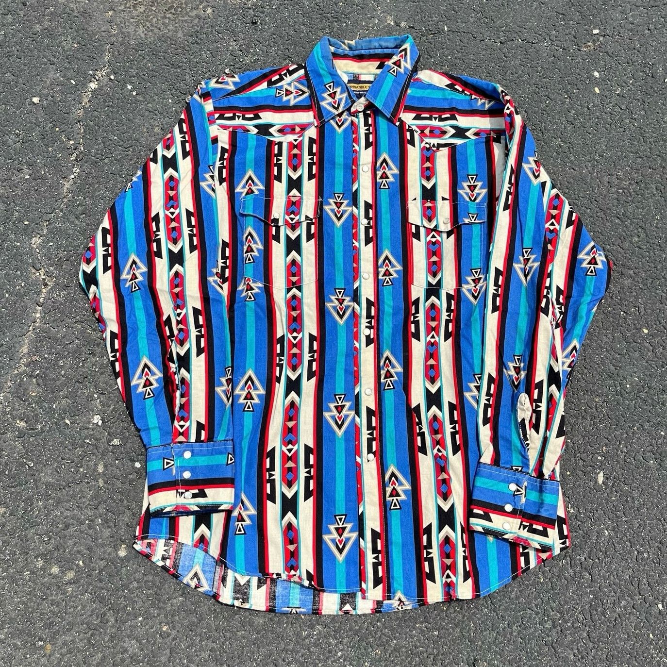 Panhandle Slim Vintage Panhandle Slim Aztec Pearl Snap Western Shirt 16 ...