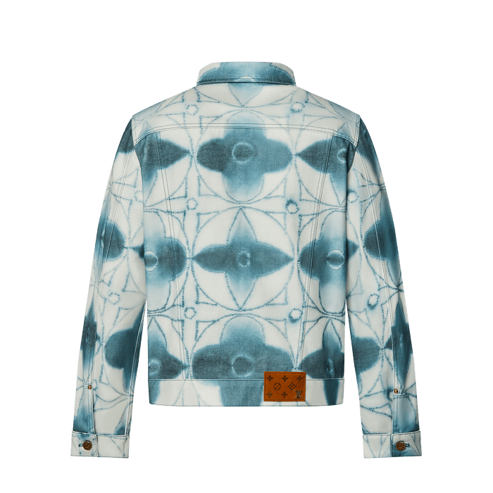 Louis Vuitton LOUIS VUITTON JACKET LEATHER MONOGRAM VARSITY DENIM ...