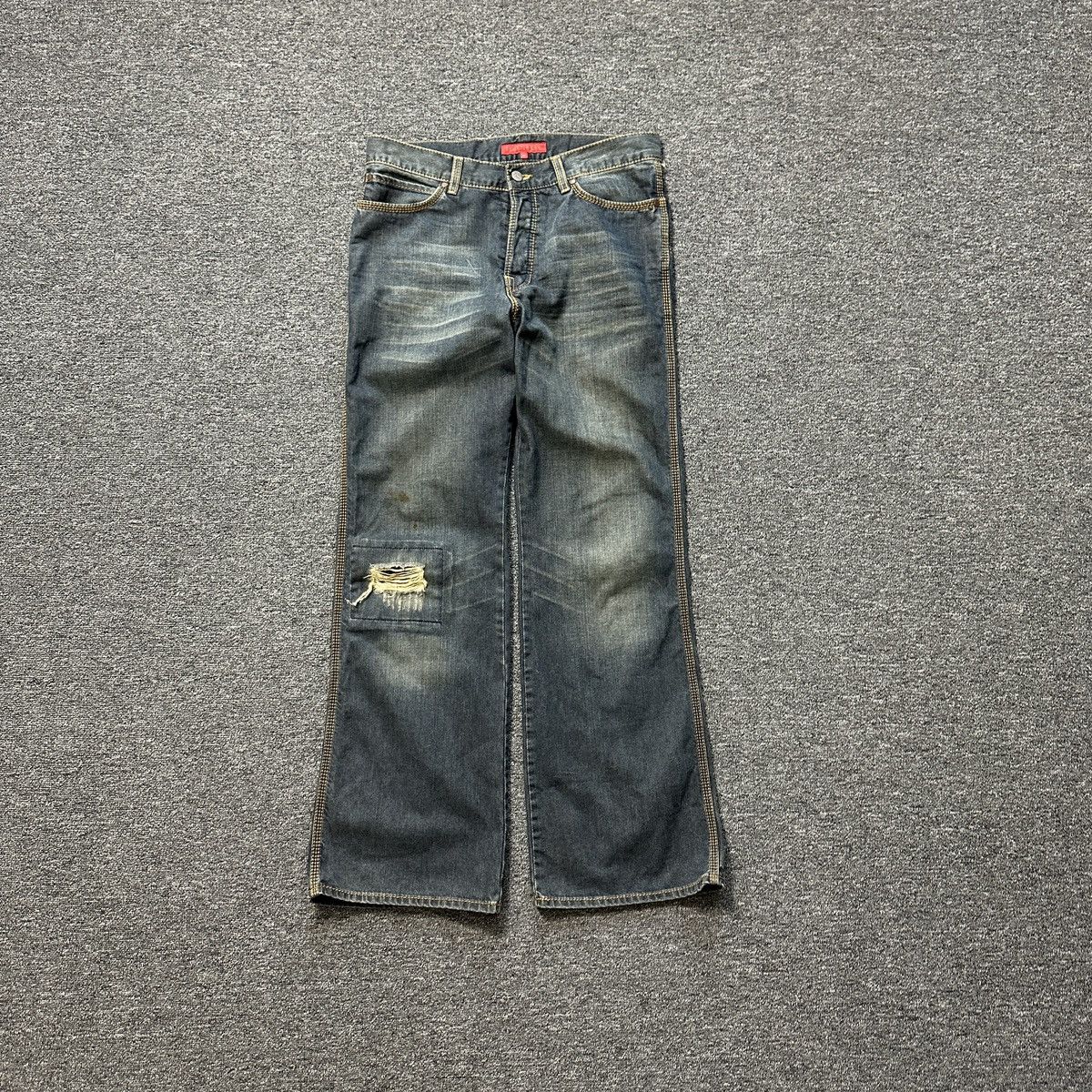 Archival Clothing × Avant Garde × Streetwear Vintage Fcuk Jeans Flared ...
