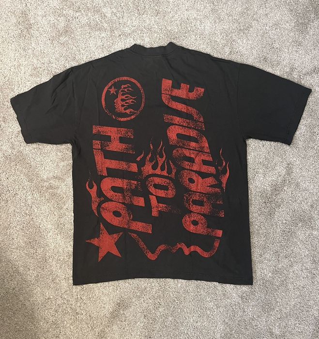 HELLSTAR Hellstar Jesus Emblem T-Shirt Grey | Grailed