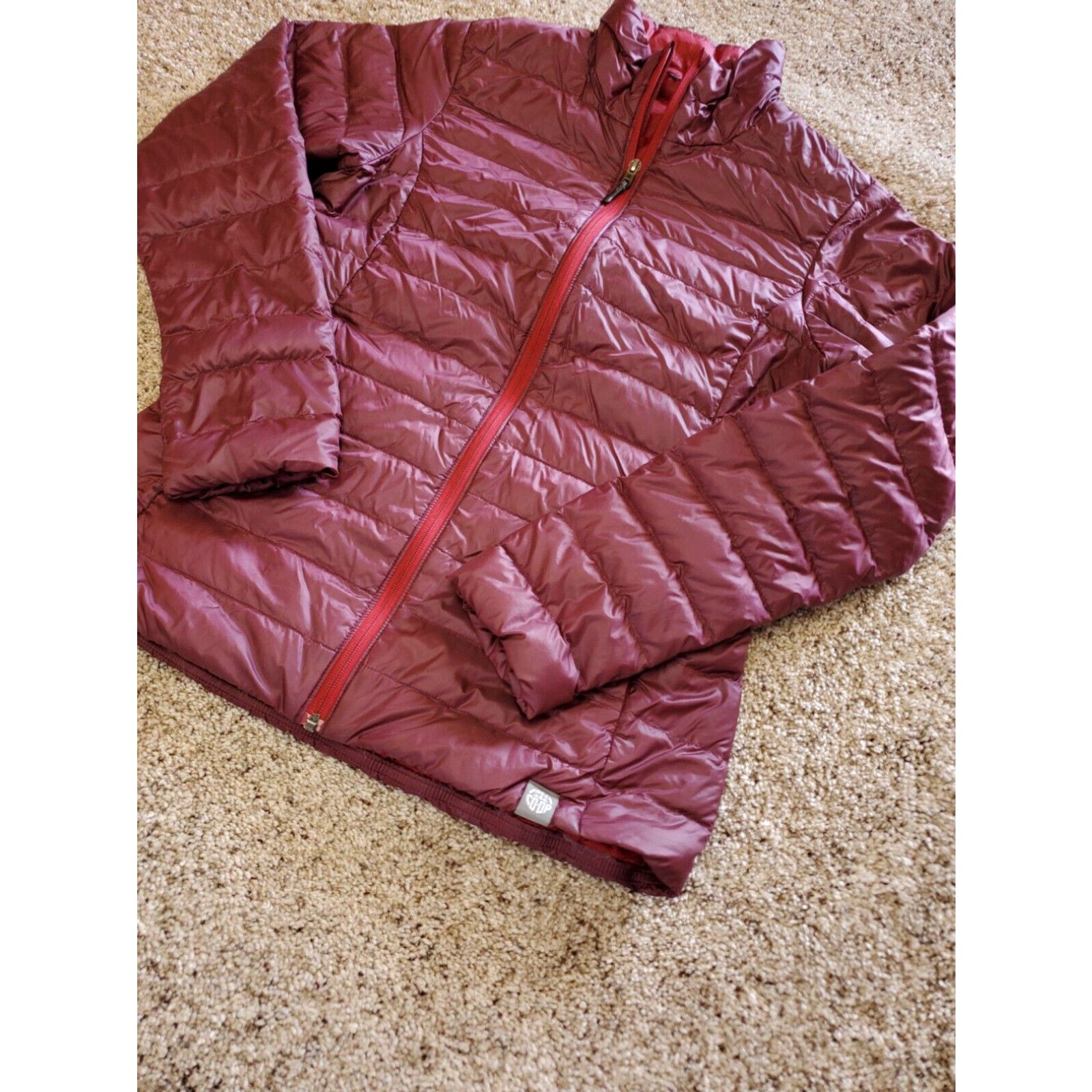 Vintage REI Co-Op Down Puffer Jacket Medium Womens Burgundy Full Zip ...
