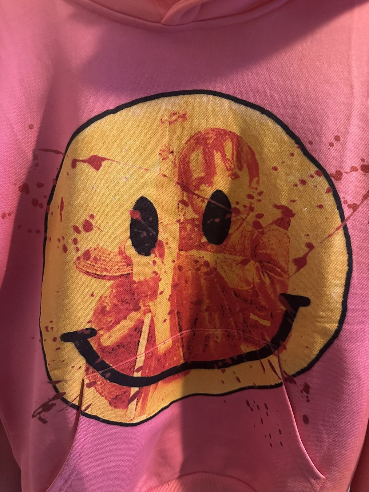 Designer × Streetwear × Vintage Peaceinwar “Pain” Hoodie Pink Small ...