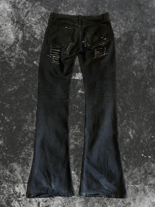 If Six Was Nine Ifsixwasnine Black Dyed Mud Max Pierced Jeans Grailed