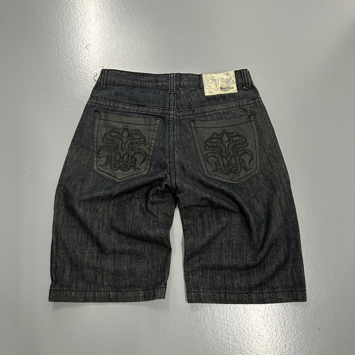 Vintage Crazy cyber Y2k affliction mall goth cross grunge jorts wide ...