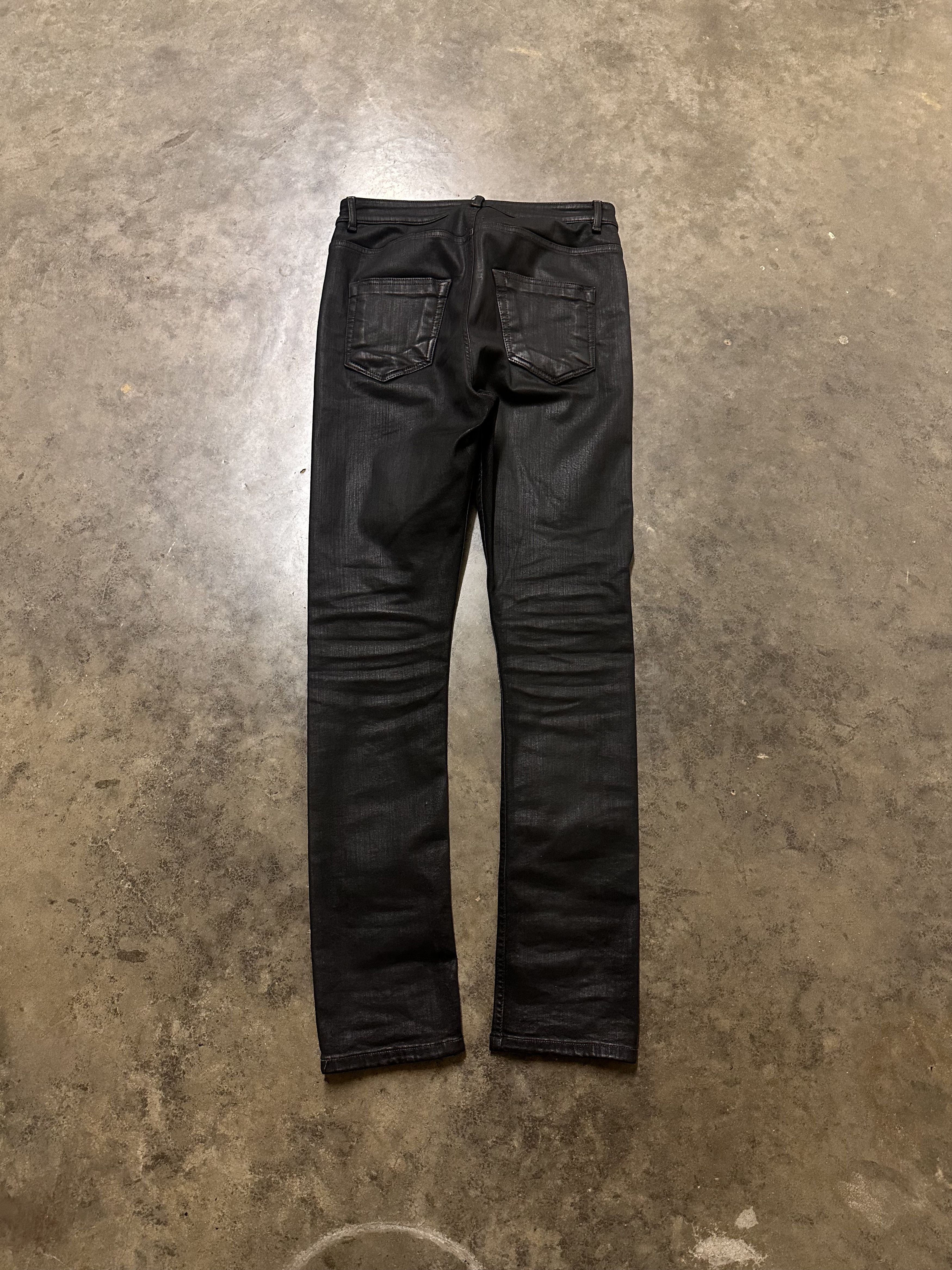 Rick Owens Rick Owens SBW Black Waxed Detroit Jeans | Grailed
