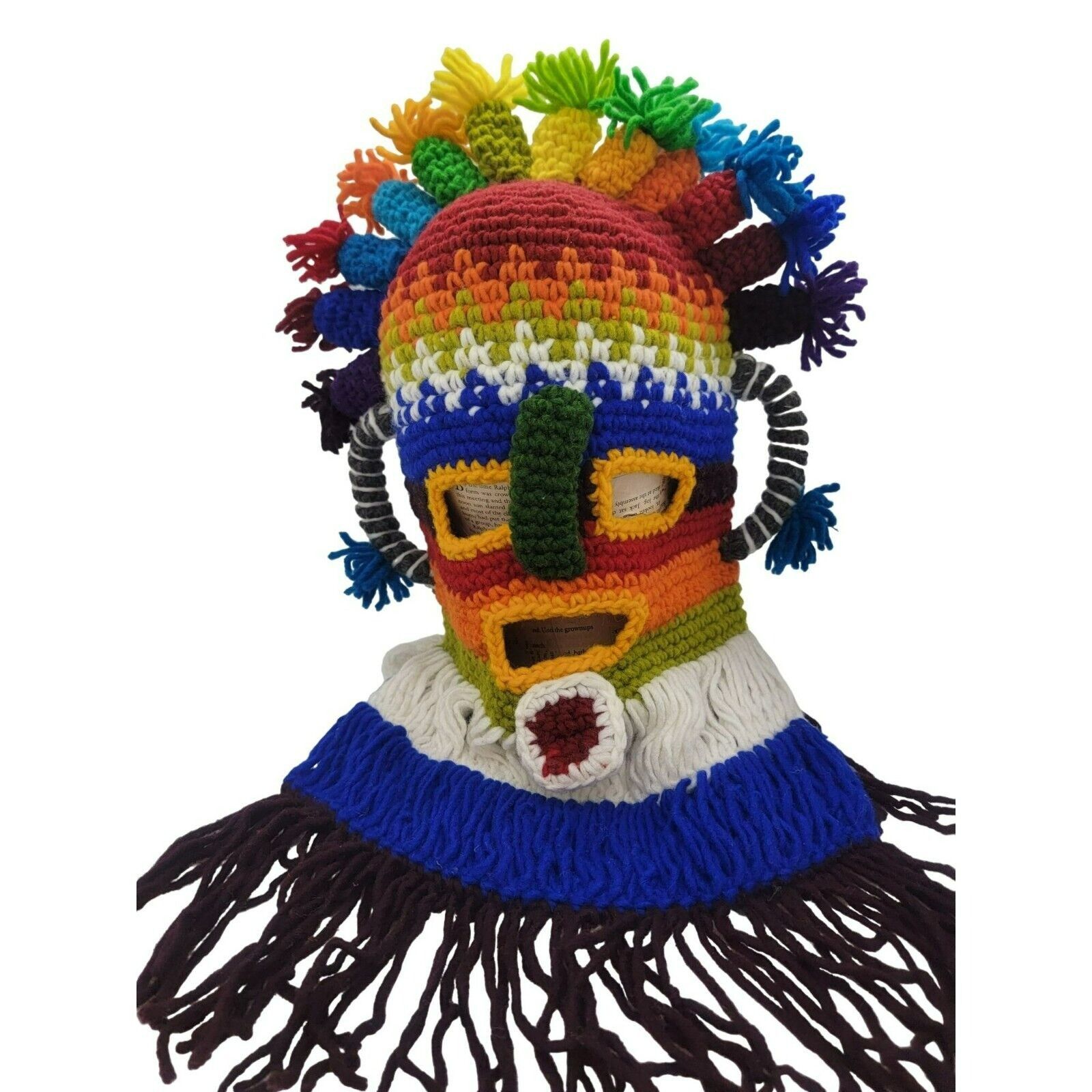 Other ⭐OZ Handmade Exotic Adult Mask Aya Diablo Huma Incas Ecuador ...
