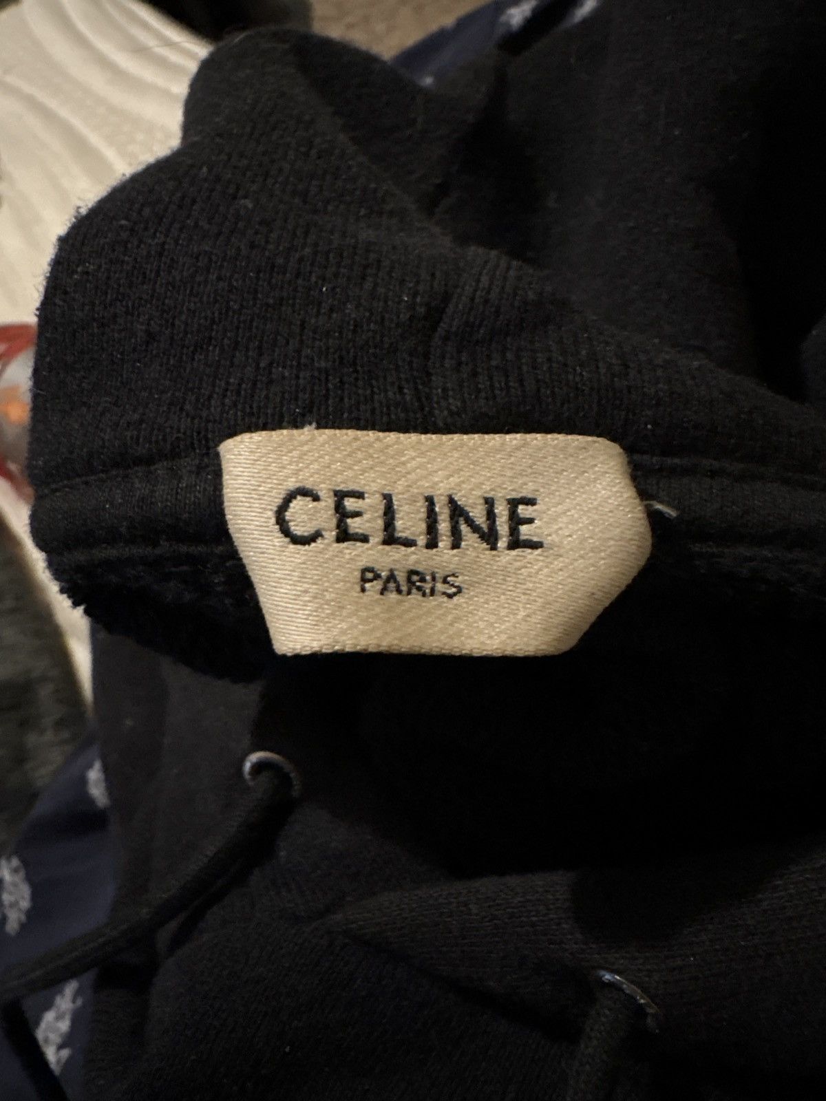 Celine Back Logo Hoodie | Grailed