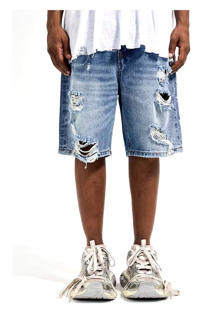 Vintage Streetwear Baggy Frayed Ripped Hole Jorts | Grailed