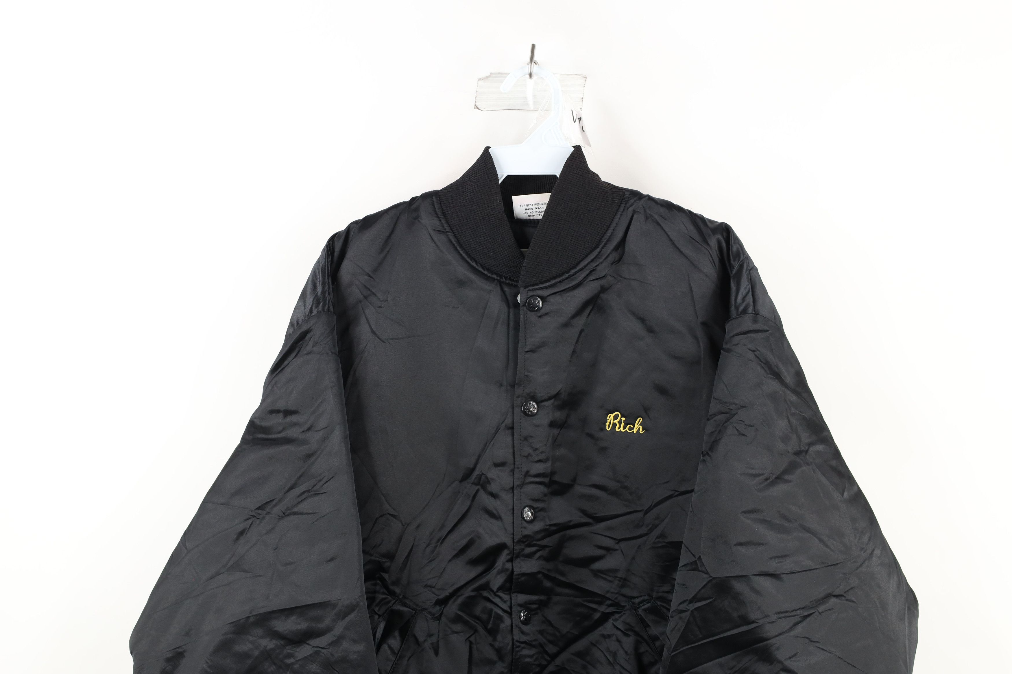 Vintage Vintage 90s Bergen Tech Basketball Satin Bomber Jacket USA ...