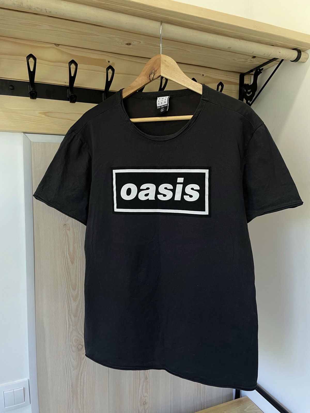 Band Tees × Vintage Vintage Oasis Box Logo Band T-shirt Black | Grailed