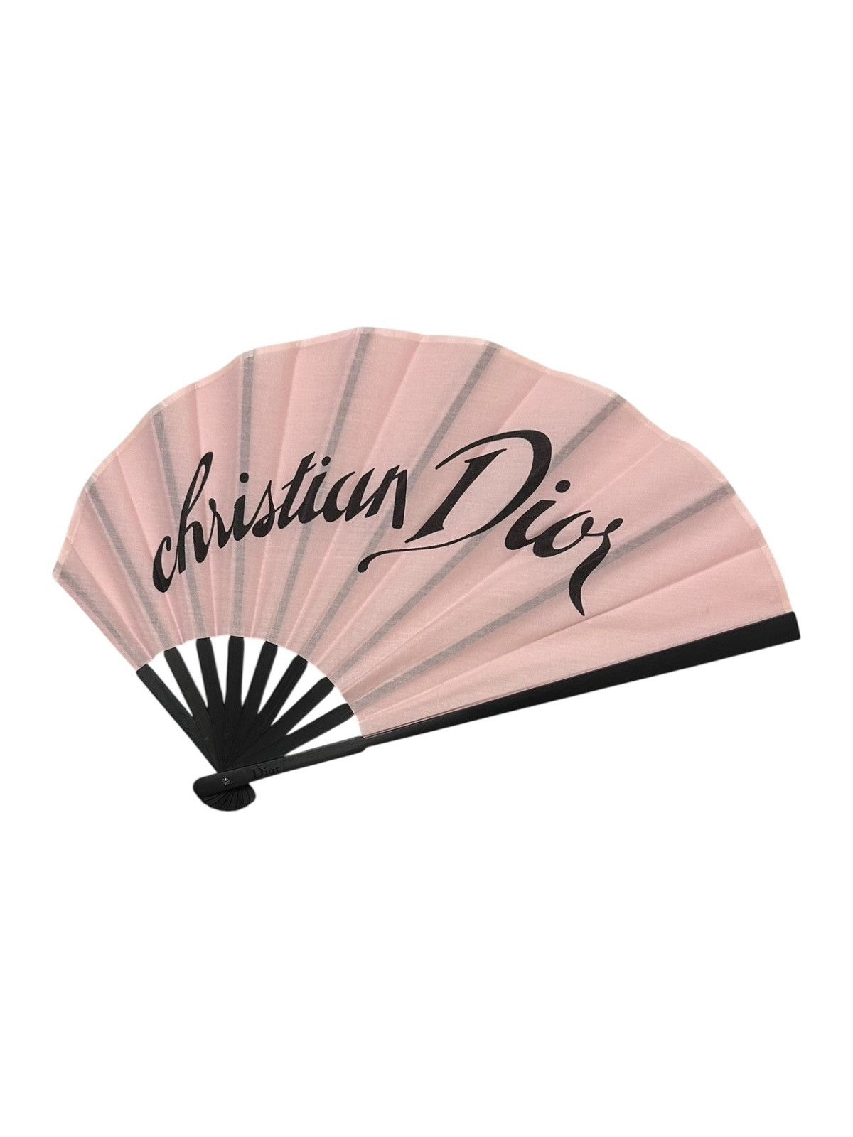 Dior CHRISTIAN DIOR Wooden Folding Hand Fan with Logo | Grailed