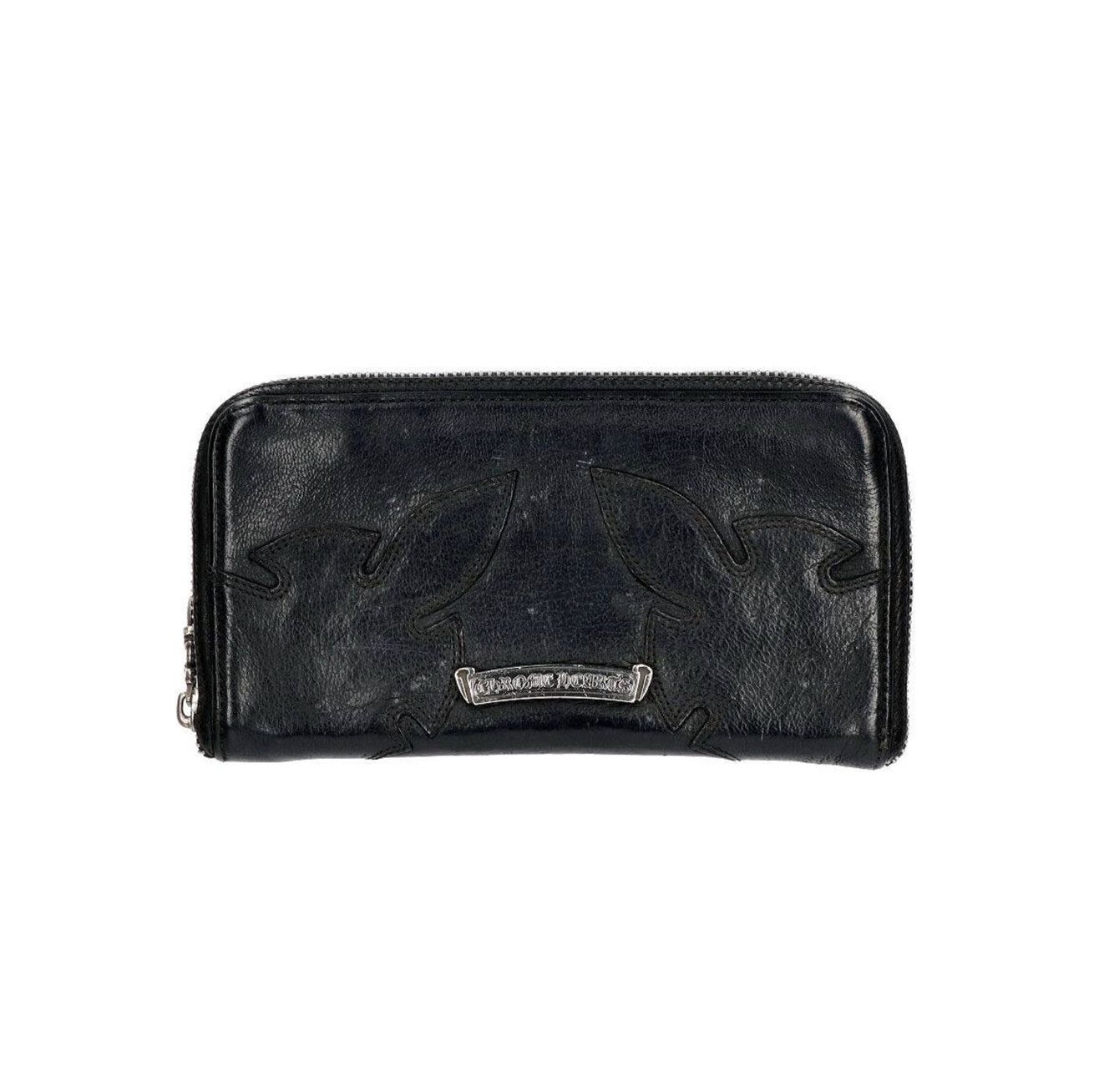 Chrome Hearts CHROME HEARTS FLAME DAGGER ZIP WALLET | Grailed