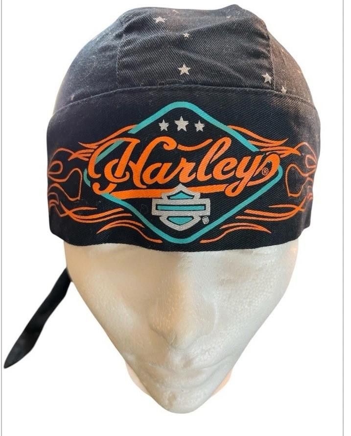 Harley Davidson Harley Davidson Motorcycles Skull Cap Do Rag Jeweled ...