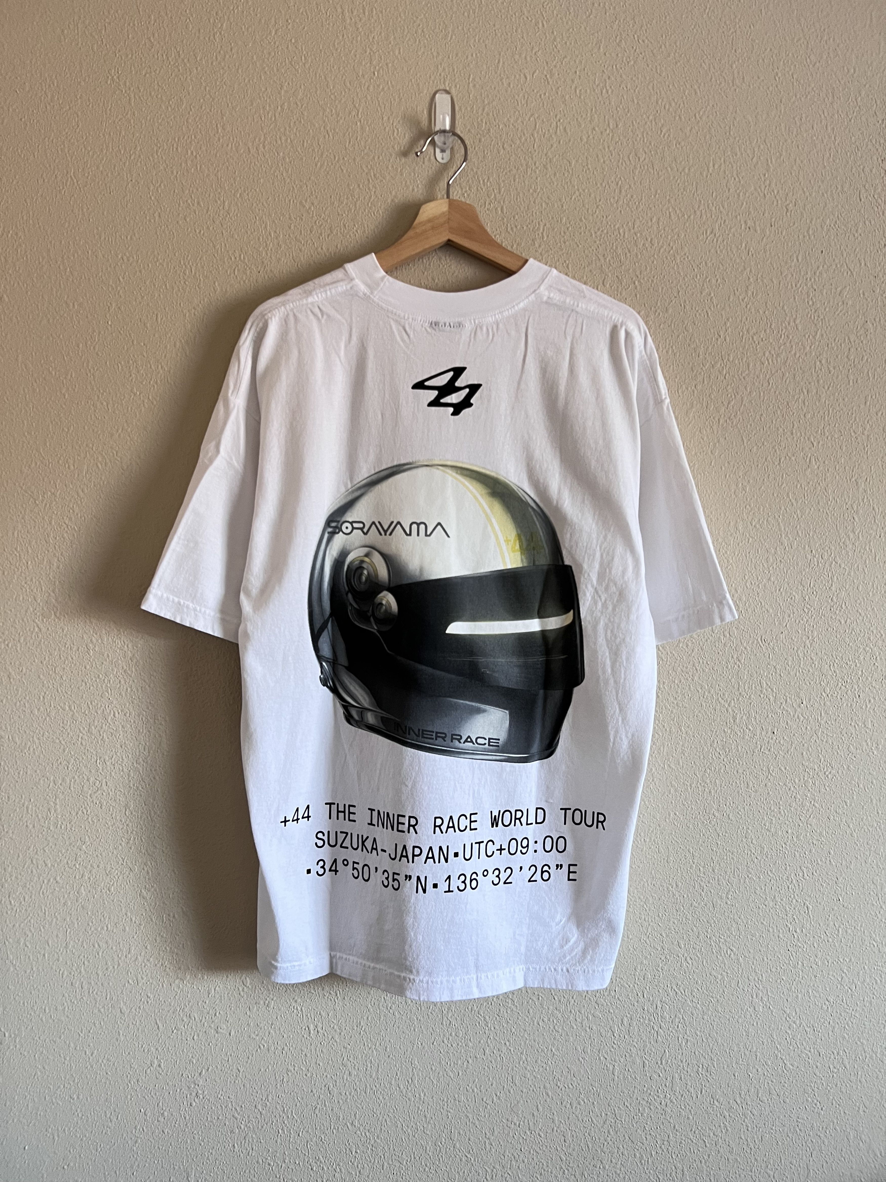 +44 × Club Sorayama Lewis Hamilton +44 Sorayama Helmet Tee in White ...