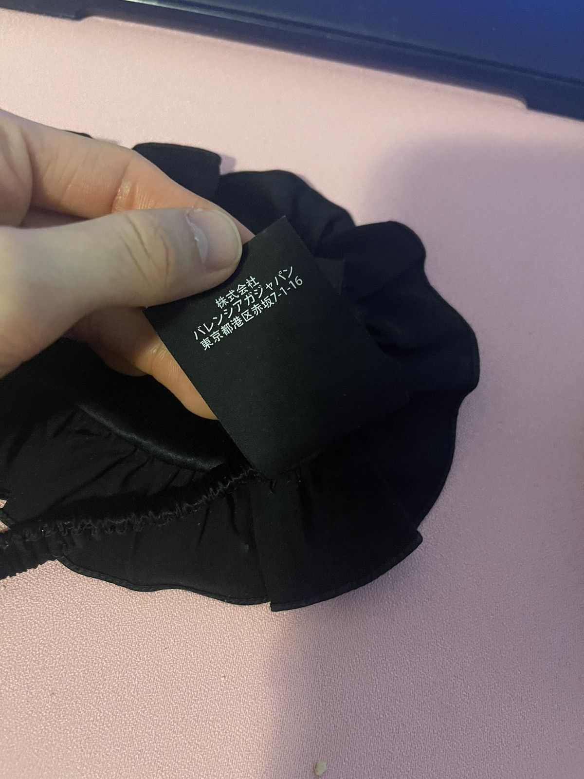 Balenciaga Balenciaga ruffle eye mask | Grailed