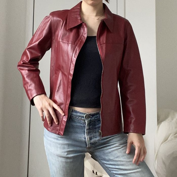 Coach Vintage Coach Red Leather Jacket | Grailed