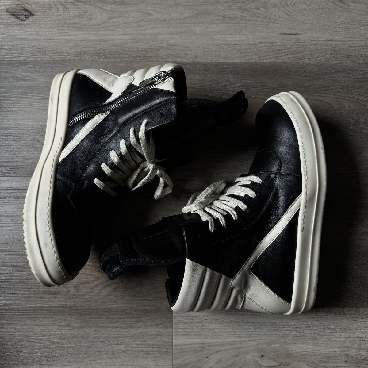 Rick Owens Rick Owens Geobasket Sneaker Black With Receipt & Box 42 ...