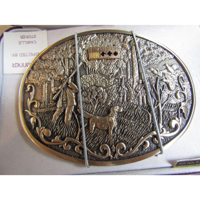 Vintage VINTAGE 1981 OC TANNER BELT BUCKLE 10K GOLD EMBLEM SOLID BRASS ...