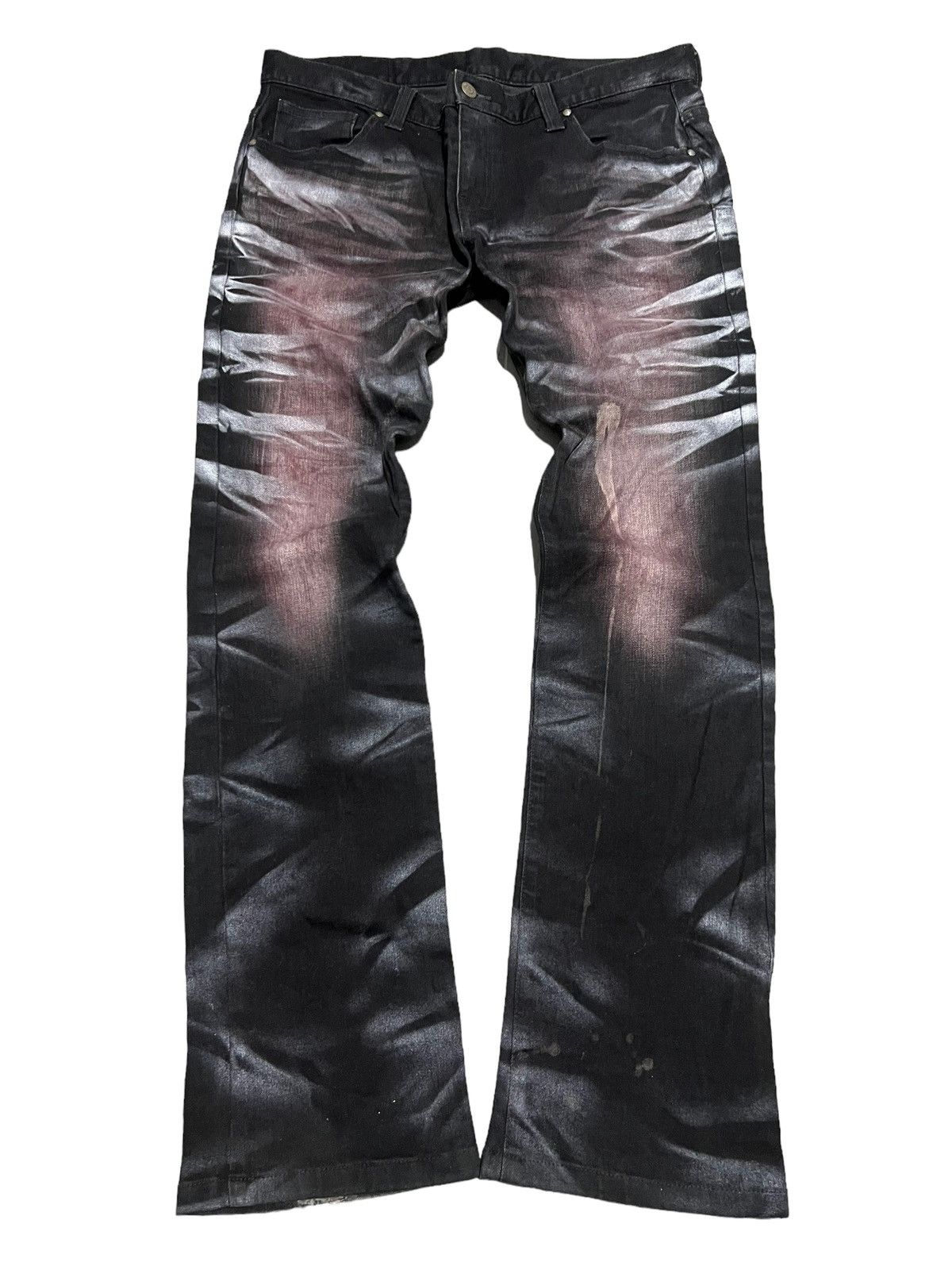 Archival Clothing Tornado Mart Mud Wash Bootcut Flared Denim | Grailed