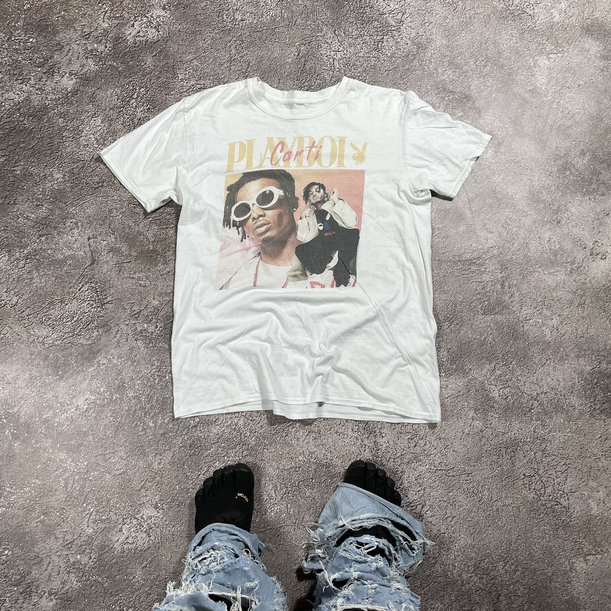 Band Tees × Vintage Vintage 00S PLAYBOI CARTI FACE CREEPY ABSTRACT ...