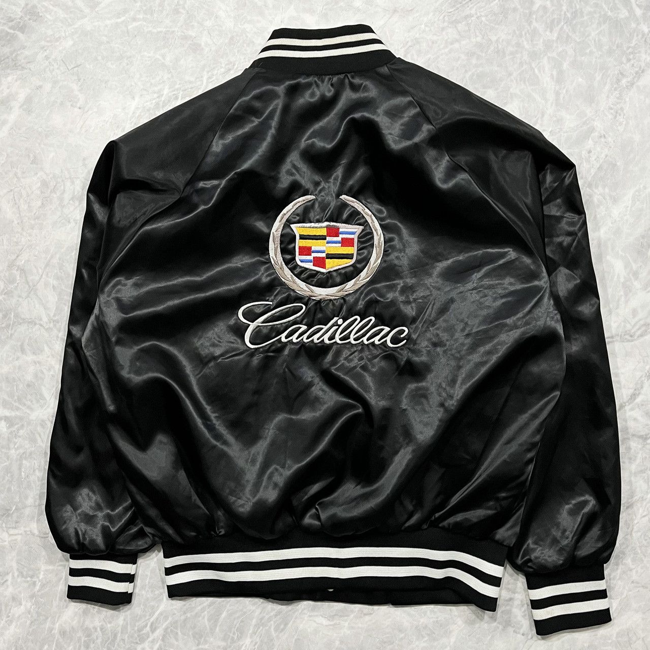 Cadillac × Made In Usa × Vintage VTG 90s CADILLAC SATIN JACKET ...