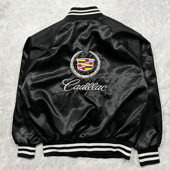 Vintage VTG 90s CADILLAC SATIN JACKET SPORTSMASTER MADE IN USA | Grailed