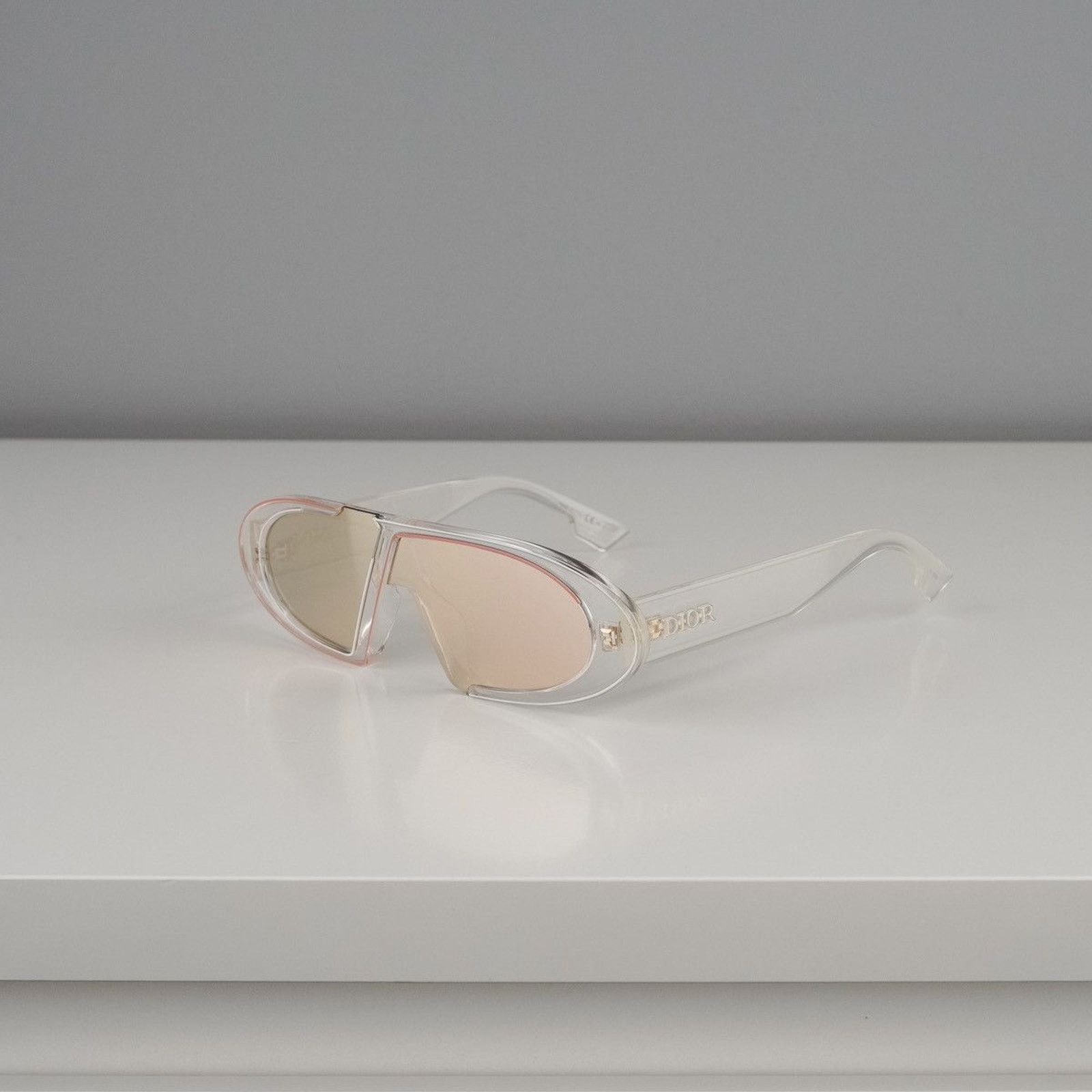 Dior Christian dior cd logo lenses transparent oblique sunglasses | Grailed