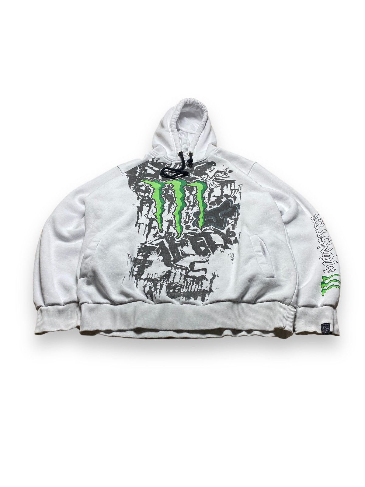 Japanese Brand Fox Racing Monster Energy White Hoodie | Grailed