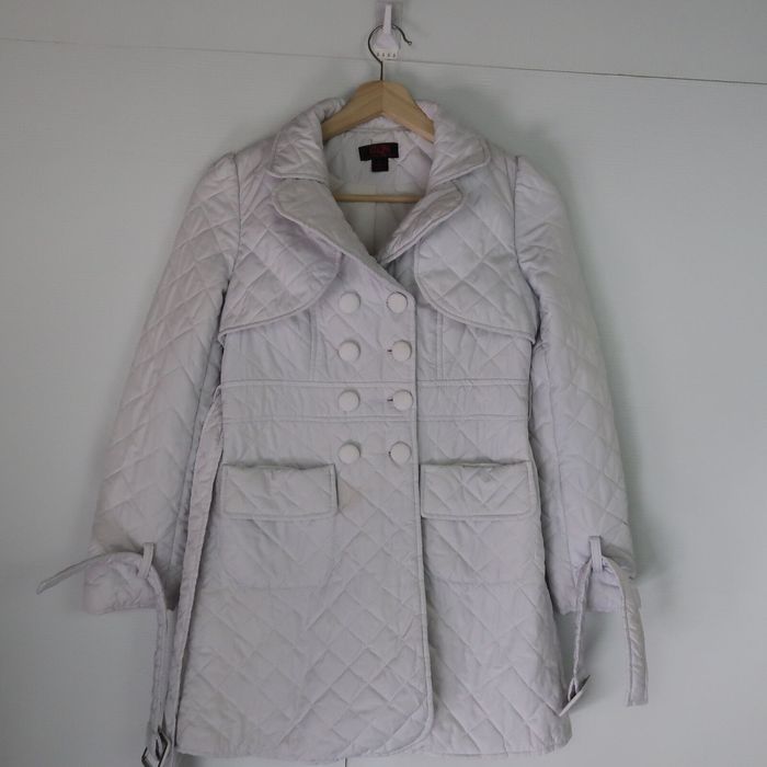 Vintage Caroline K Morgan Womens Jacket Size S White Quilted Double ...