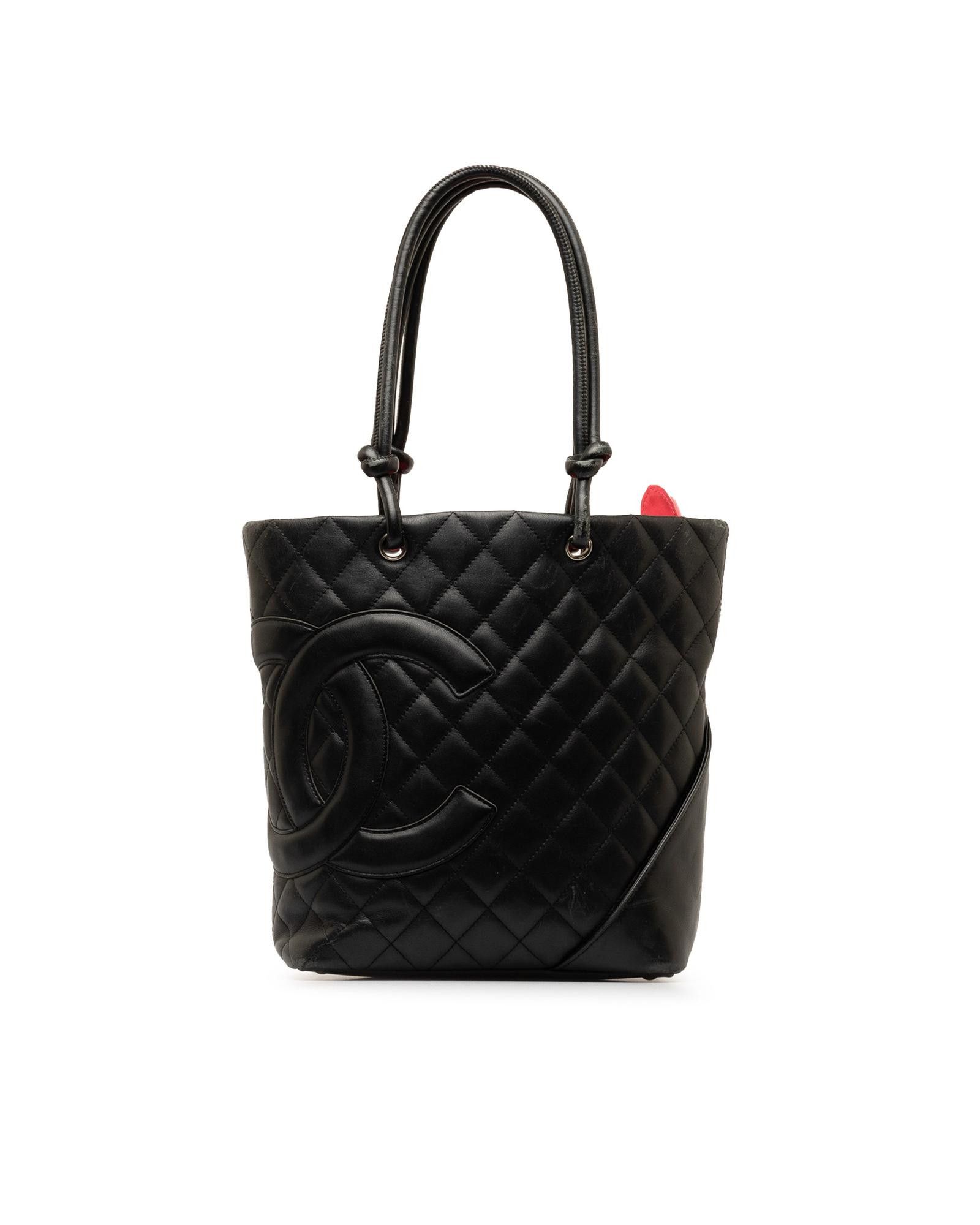 Chanel Quilted Leather Tote with Interlocking Cs | Grailed