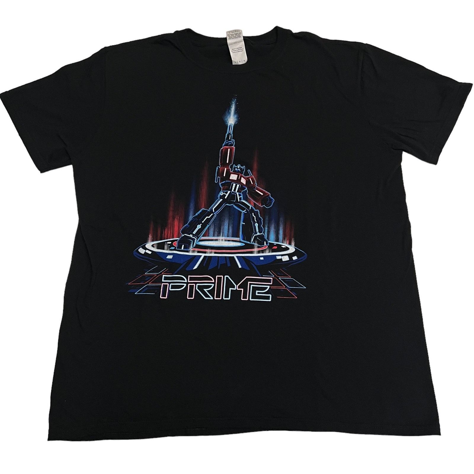 Transformers Transformers Optimus Prime Retro Tron Style Black T-shirt ...