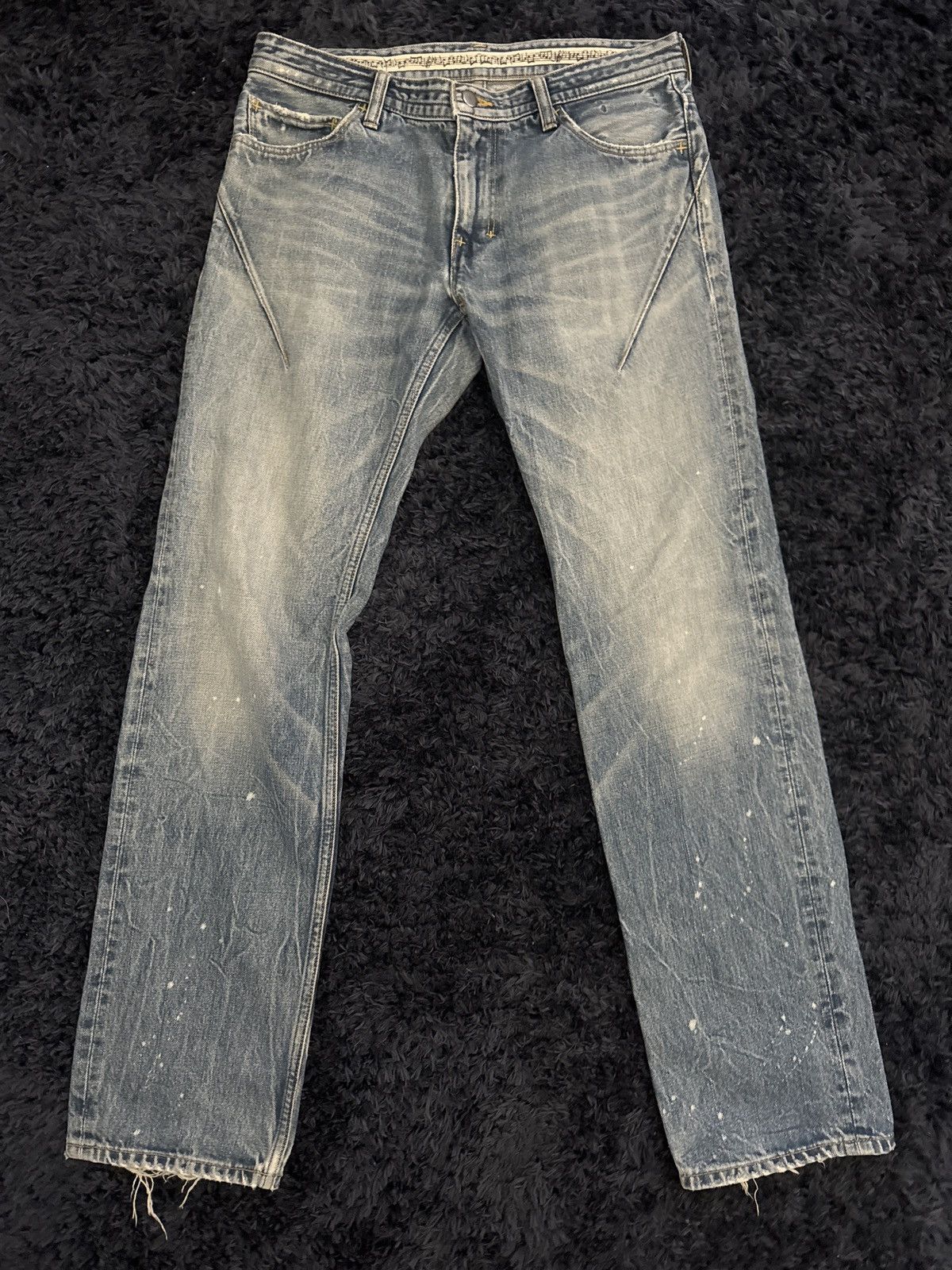 Number (N)ine FW09 Number Nine Crying Heart Paint Splatter Denim Jeans ...