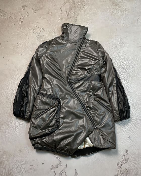 Designer Cop Copine Avant Garde Full Zip Nylon Y2K Puffer Jacket Coat ...