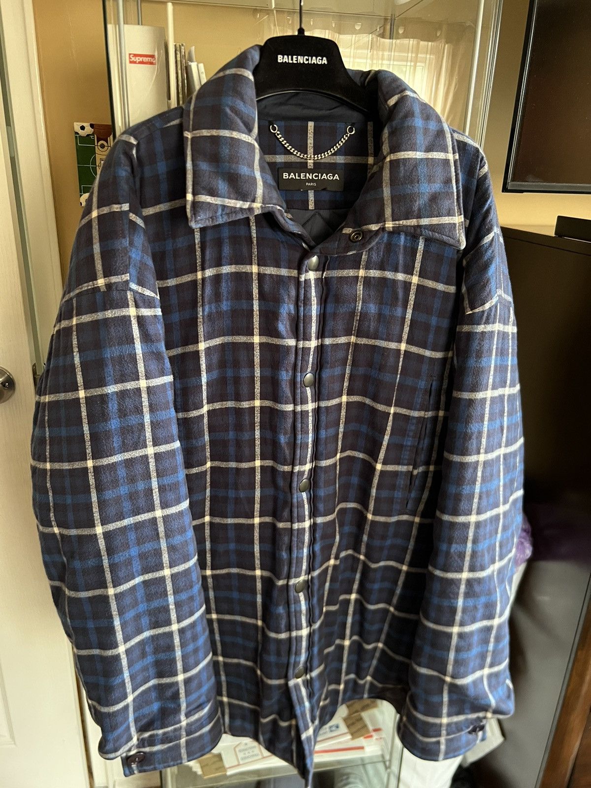 Balenciaga Balenciaga Oversized Padded Flannel | Grailed