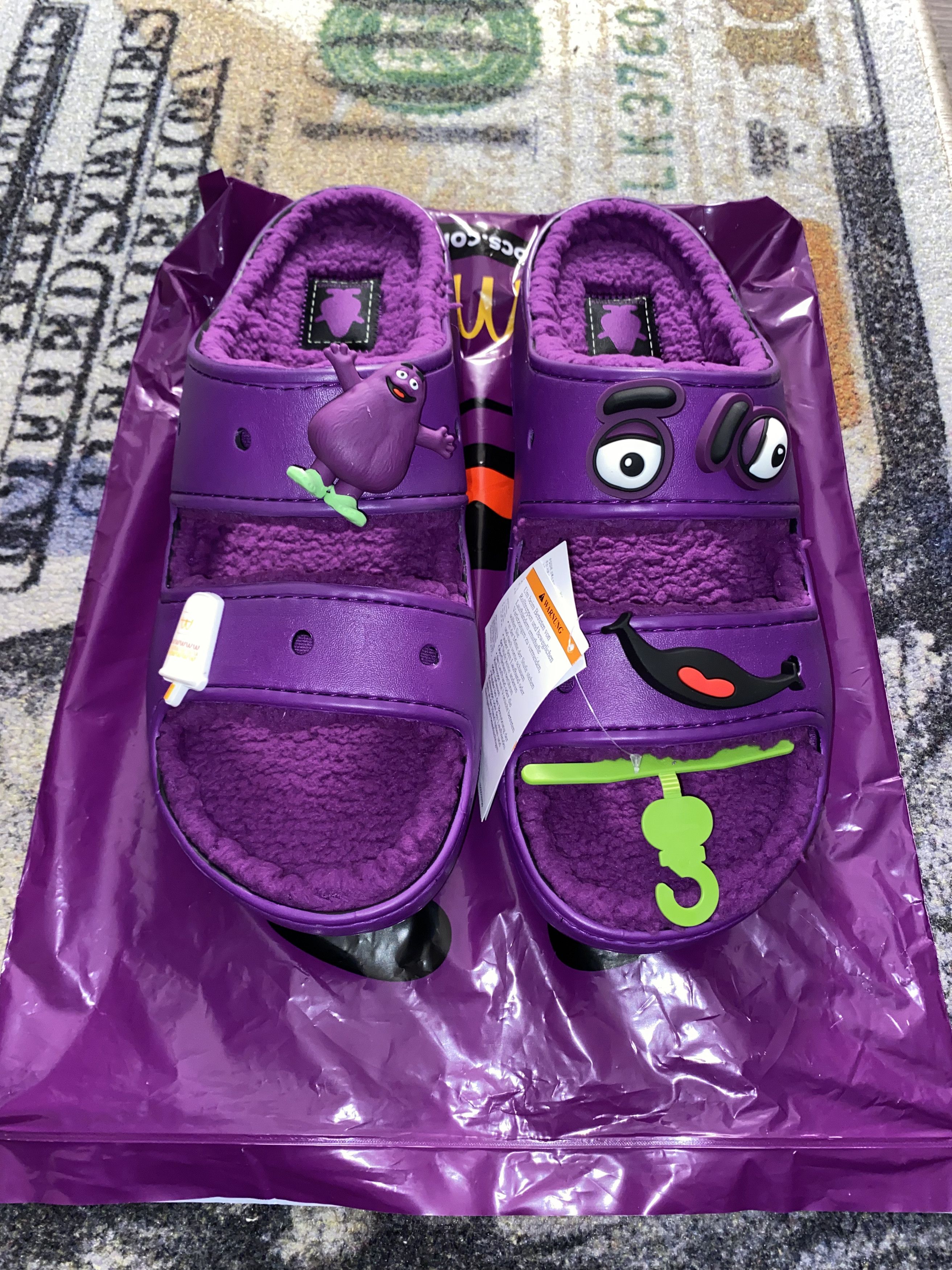Crocs Crocs Classic Cozzzy Sandal McDonald's Grimace | Grailed