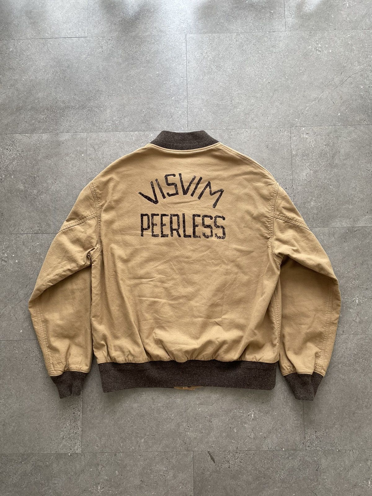 Visvim VISVIM 20AW VARSITY SB JKT BEIGE | Grailed