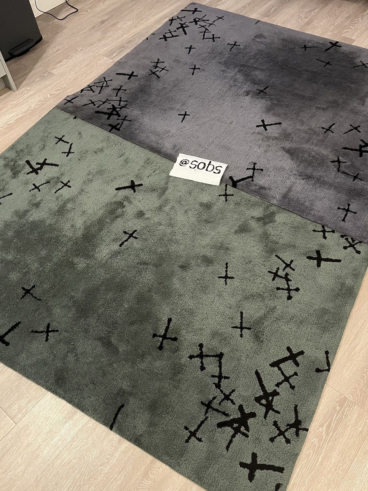 Undercover AW02 Witches Cell Division Grey Crosses Rug | Grailed