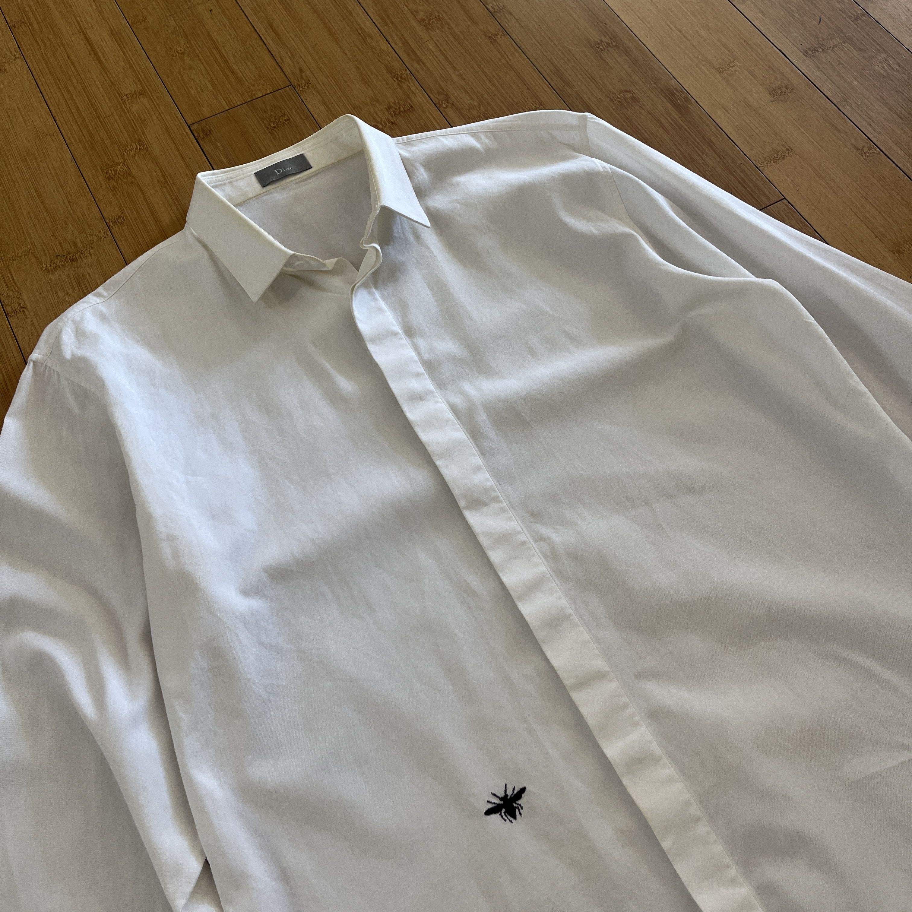 Dior Dior Homme Bee White Button-Up Shirt | Grailed