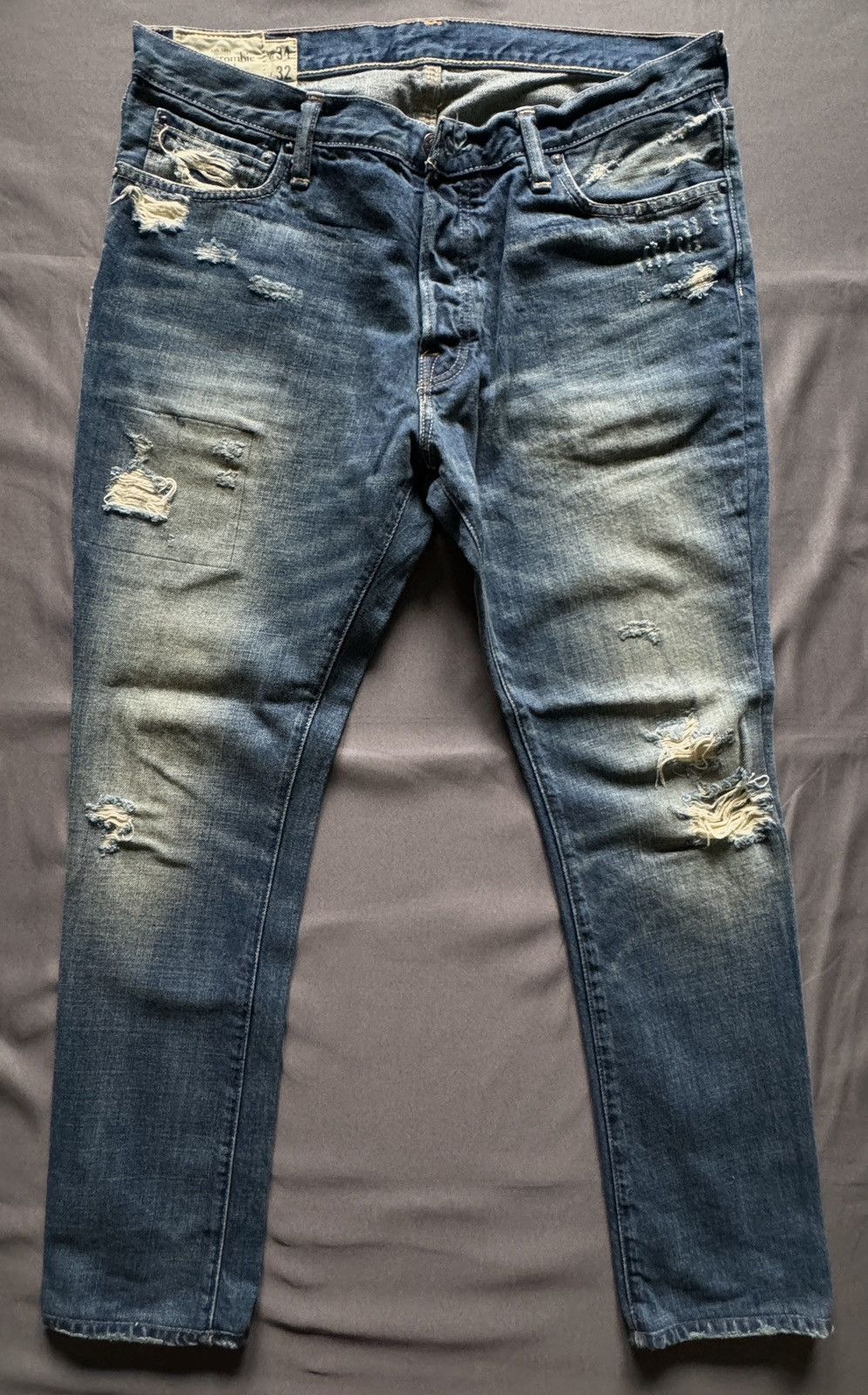 Abercrombie & Fitch Heavy Destroyed Denim | Grailed