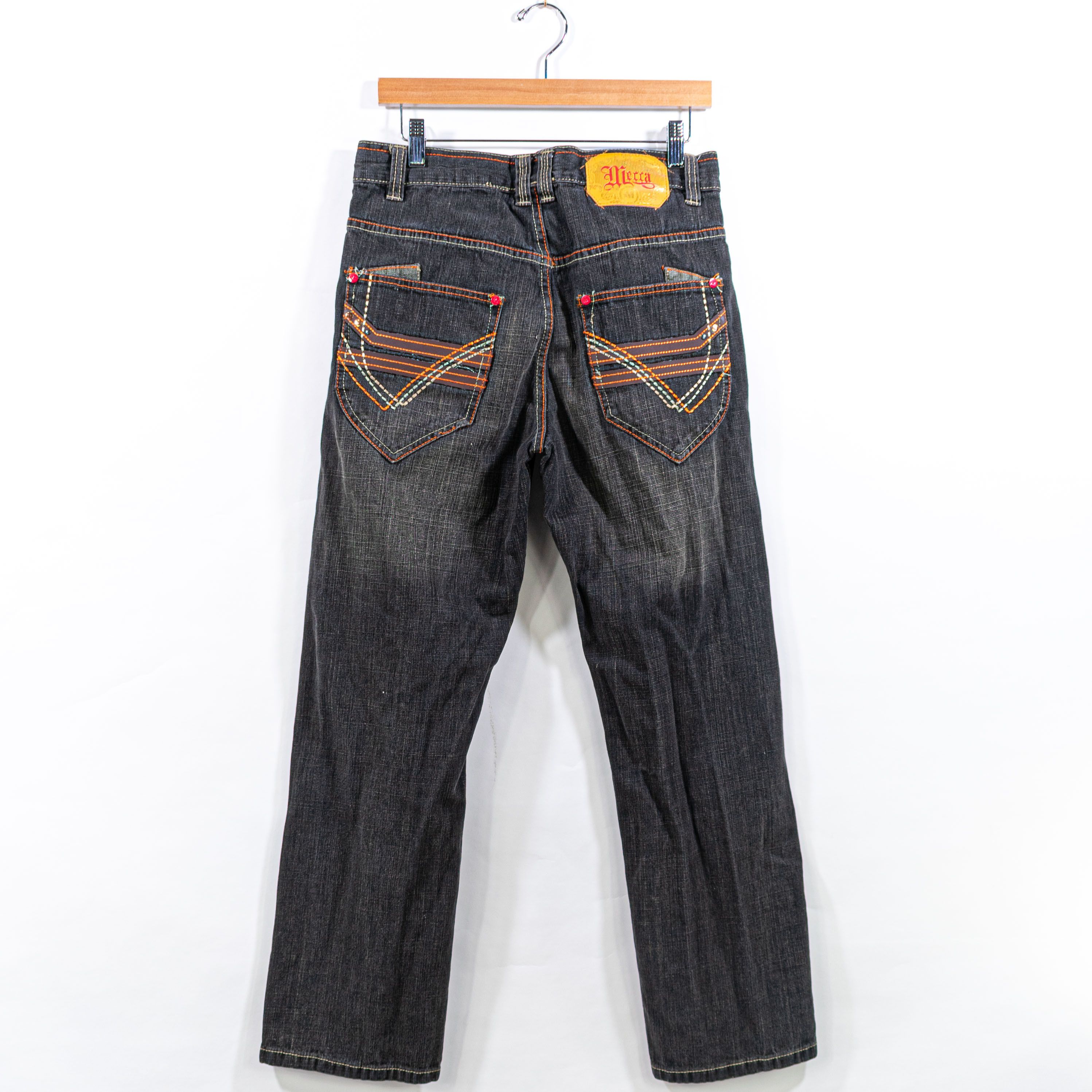 Mecca × Vintage MECCA Jeans Y2K Hip Hop Baggy Skater Embroidered Mall ...