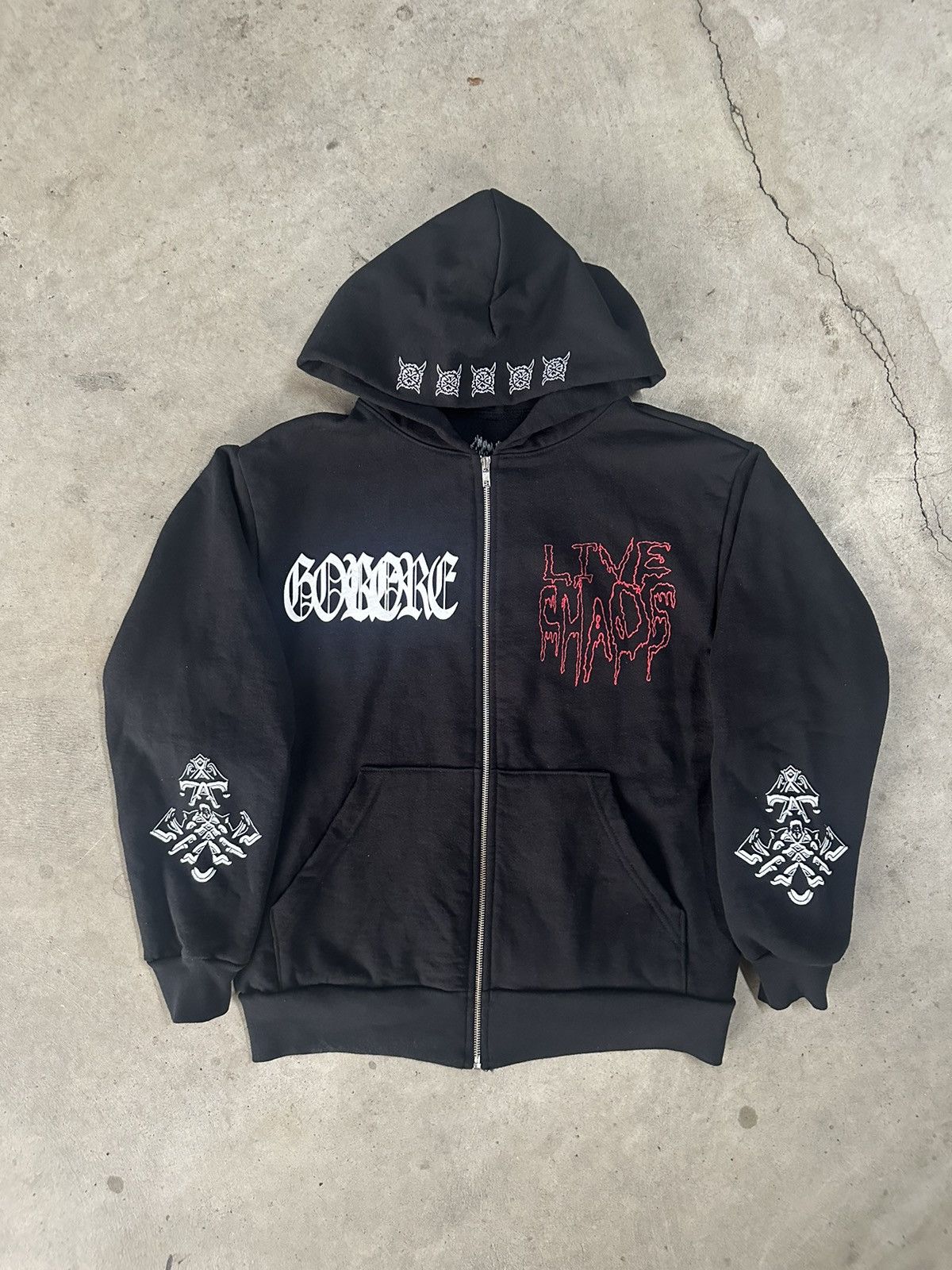 Ken Carson Ken Carson AGC A Great Chaos Tour Zip-Up Hoodie | Grailed