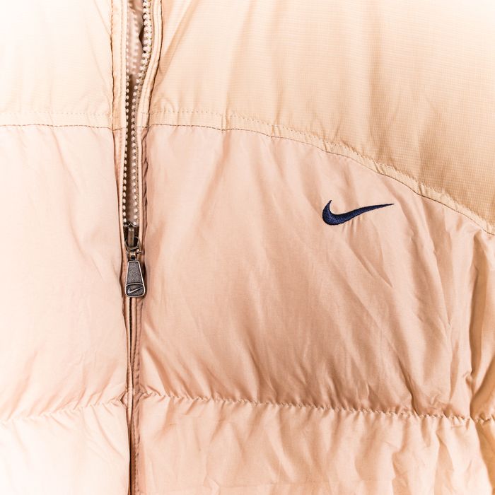 Nike Nike Beige Zip Up Long Puffer Jacket | Grailed